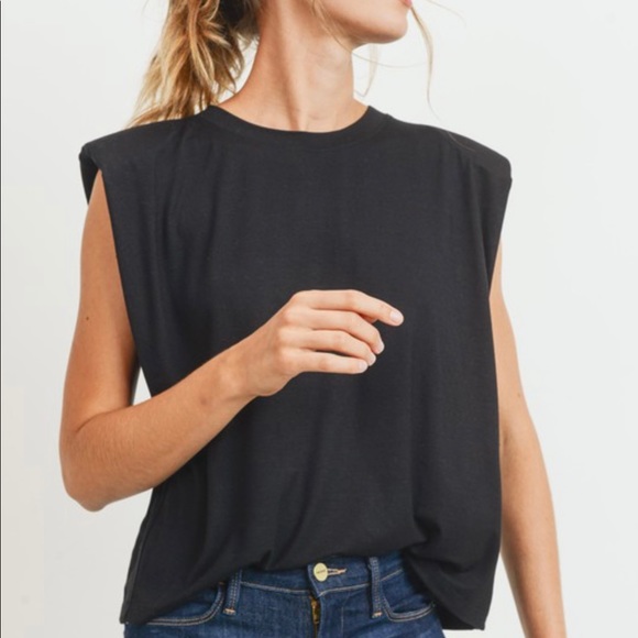 Tops | Shoulder Pad Tank | Poshmark